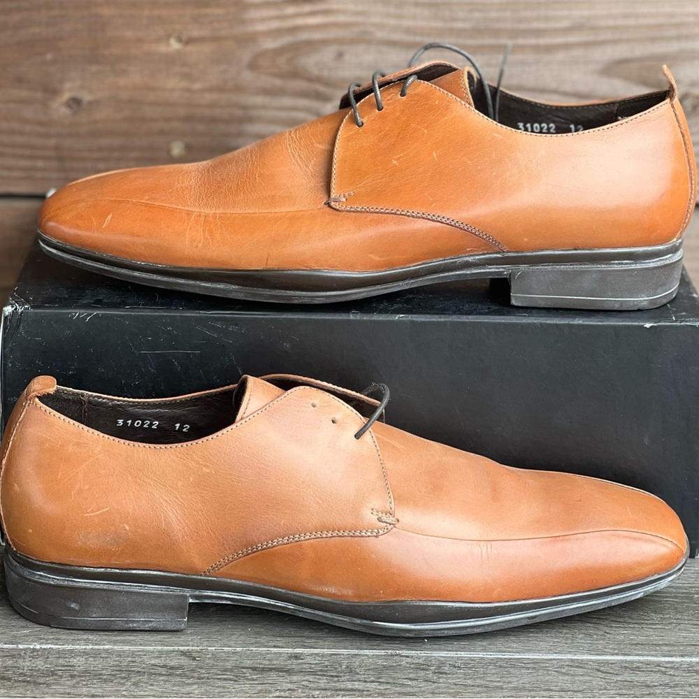 Natha Studio Brown Leather Dress Shoes Size 12 - Gem